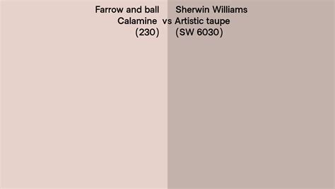 Farrow And Ball Calamine 230 Vs Sherwin Williams Artistic Taupe Sw