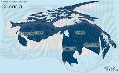 Canada Gridded Population Worldmapper