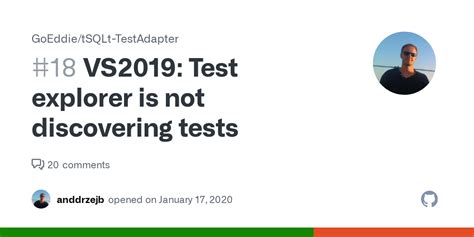 vs2019 test explorer is not discovering tests · issue 18 · goeddie