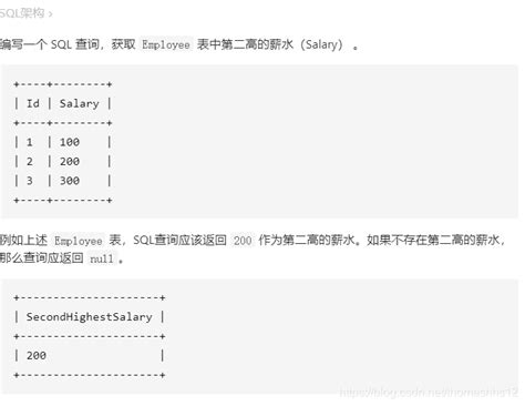 Leetcode数据库sql题目记录（难度：简单）力扣每位经理下属员工 Csdn博客