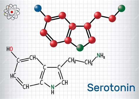 Premium Vector Serotonin Molecule Is A Monoamine Neurotransmitter