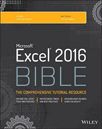 Excel 2016 Bible Recommended Excel Book