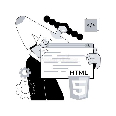 html5 website development abstract concept vector illustration stock