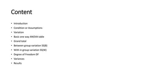 Anova One Way Ppt Statisticspptx
