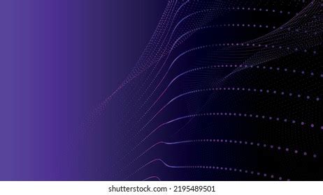 Abstract Digital Particle Wave Futuristic Dotted Stock Vector Royalty