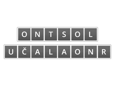 1 Razred Ponavljanje Informatika Anagram