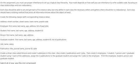 Solved On This Assignment You Must Use Proper Inheritance Chegg