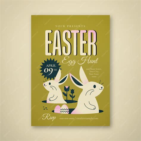 Premium Vector Easter Egg Hunt Poster
