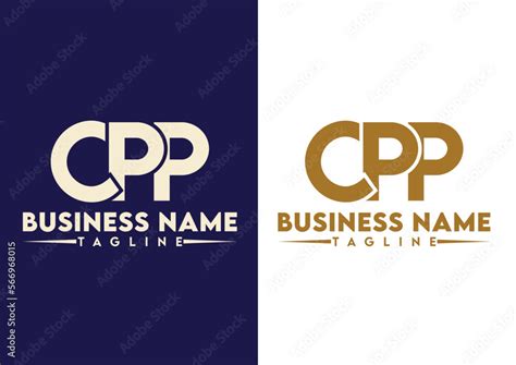 Letter Cpp Logo Design Vector Template Cpp Logo Vector De Stock Adobe Stock
