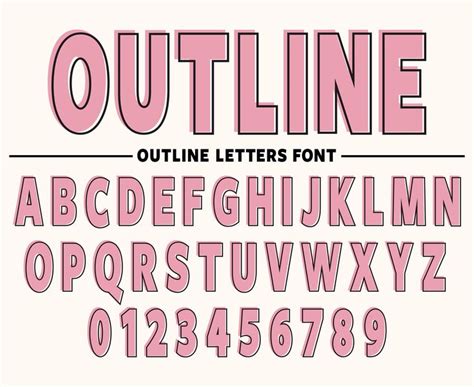 Block Outline Font