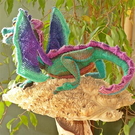 Knitting Pattern Doughty Dragon Etsy