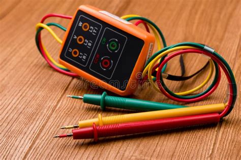 Large Plan Phase Indicator Measuring The Correct Phasing Of Three Phase Voltages Stock Image