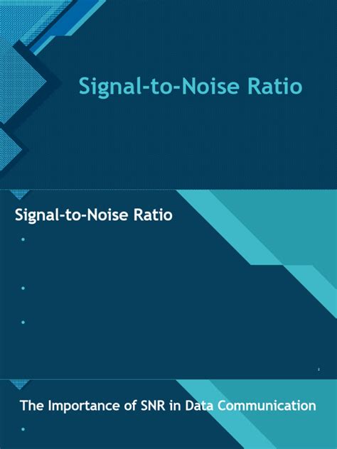 signal to noise ratio 2 pdf signal to noise ratio transmission medium