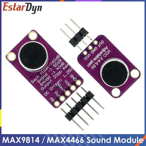 Max9814 Microphone Agc Amplifier Board Sound Sensor Module Auto Gain Control Attack For Arduino