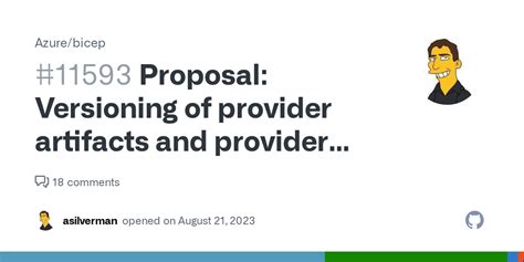 Proposal Versioning Of Provider Artifacts And Provider Resources · Issue 11593 · Azurebicep