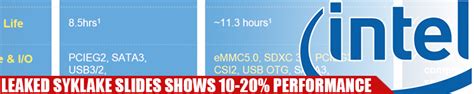 Leaked Intel Skylake Slides Show 10 20 Performance Increase