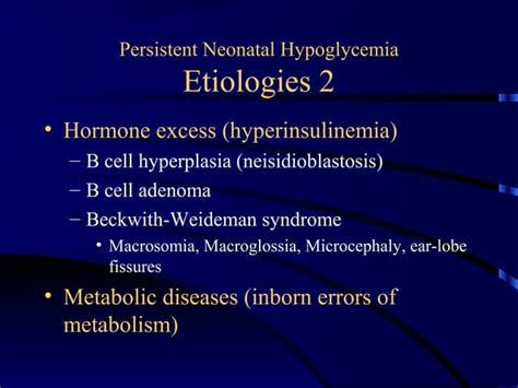 Pediatric Hypoglycemia Ppt