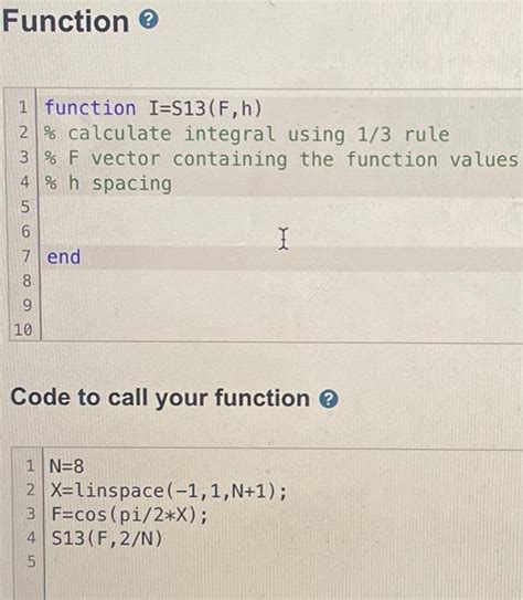 Solved Question 1 Write Two Matlab Functions S13 F H And