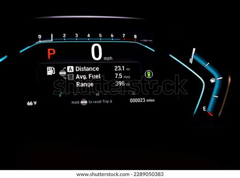 Illuminated Instrument Panel Dashboard On New Stock Photo Shutterstock