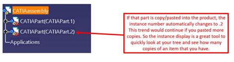 CATIA V Tip CATIA Component Instance Importance