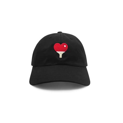 Hypepong Ping Pong Dad Hat Custom Hat Embroidered Ping Pong Heart