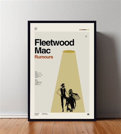 Fleetwood Mac Poster Fleetwood Mac Print Movie Poster Etsy
