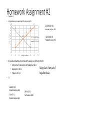 Econ Homework 2 Pdf Homework Assignment 2 Question 1 A Equilibrium Price Would Be 10 And