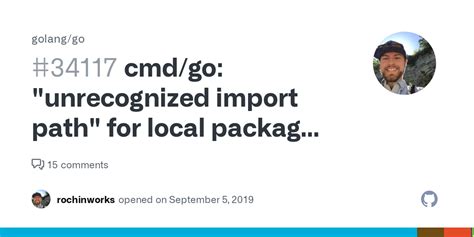 Cmdgo Unrecognized Import Path For Local Packages After Updating To