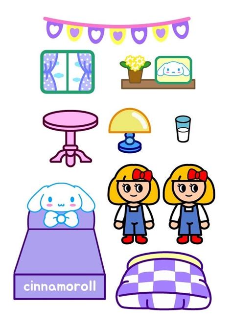 시나모롤2층집 만들기~ 스퀴시북 만들기 종이놀이 무료도안 산리오캐릭터 네이버 블로그