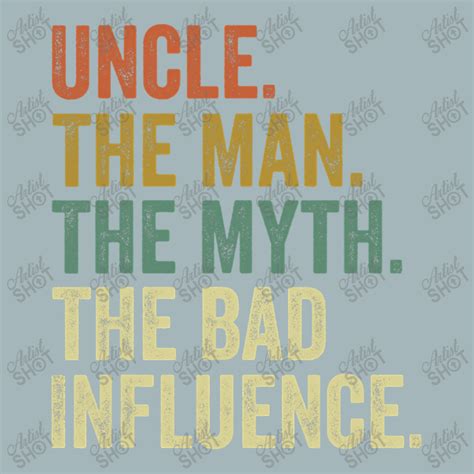 Custom Mens Vintage Fun Uncle Man Myth Bad Influence Funn Unisex Sherpa