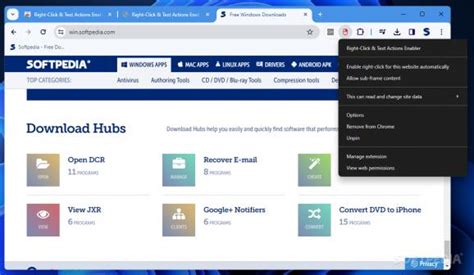 Right Click And Text Actions Enabler For Chrome Download Softpedia