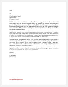 Explanation Letter For Not Wearing Uniform Download Letter