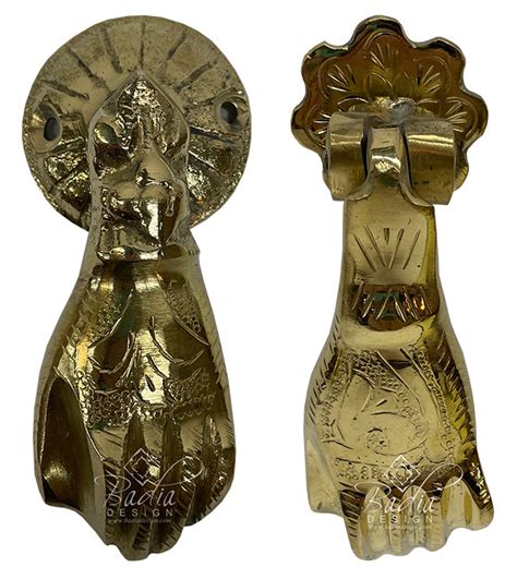Moroccan Brass Hand Door Knocker From Badia Design Inc