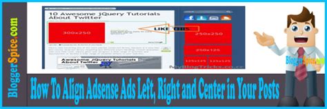 How To Align Adsense Ads Left Right And Center In Your Posts BloggerSpice SEO And Money
