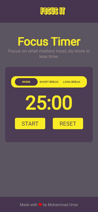 GitHub Muhammadumar Focusit A Podmoro Timer App To Make You Productive