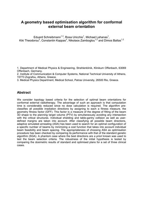 pdf a geometry based optimization algorithm for conformal external