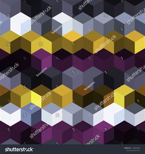 Hexagon Grid Seamless Vector Background Technological Stock Vector