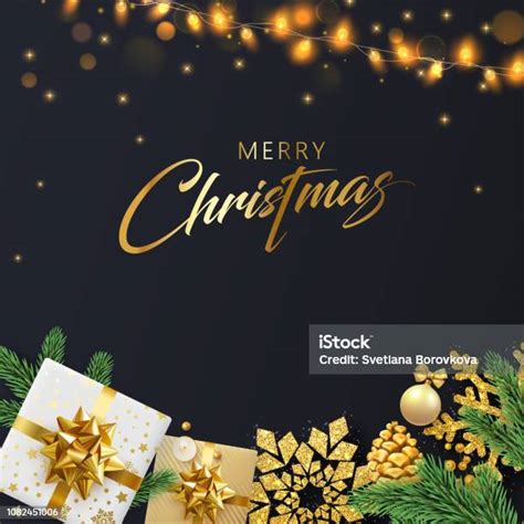 선물 전나무 가지와 장식 초 롱 블랙 메리 크리스마스 카드 0명에 대한 스톡 벡터 아트 및 기타 이미지 0명 검은색 공휴일 Istock