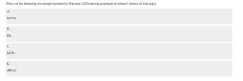 Solved S Phase Cdks Initiate Dna Replication By Choose All