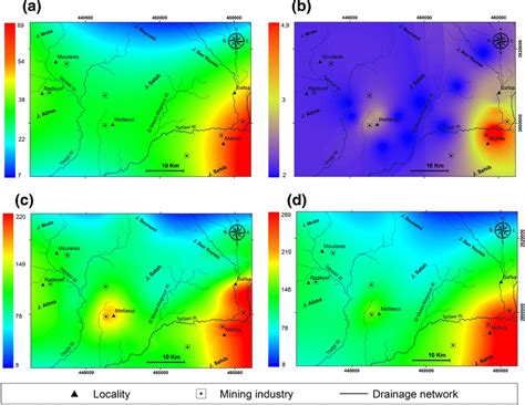 Mapping Of The Distribution Of Annual Average Concentrations µgm³ Of Download Scientific