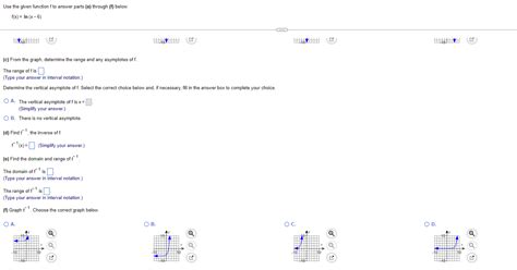 Solved Use The Given Function F To Answer Parts A Through
