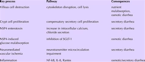 3 Pathogenesis Of Rotavirus Diarrhea Download Table