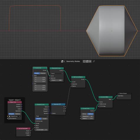 How To Taper A Curve With Geometry Nodes The Proper Way Blender
