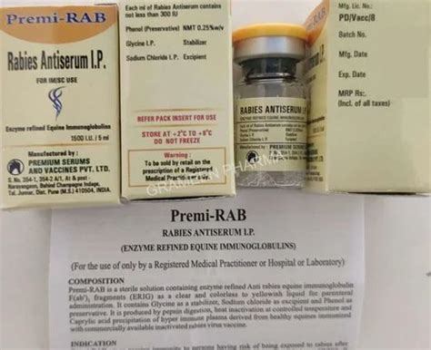 Rabies Antiserum Premi Rab At ₹ 350piece Berirab P Injection In