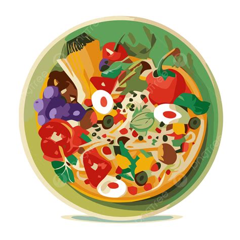 음식 접시 스티커 클립 아트 야채 원형 벡터 Illustration1165982 만화에 스파게티 상표 Png 일러스트 및 벡터 에 대한 무료 다운로드 Pngtree