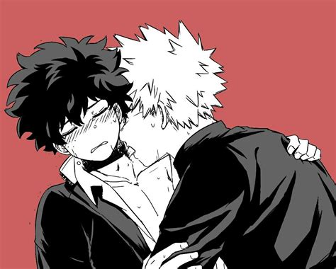 Bakudeku Kiss Scene Cute Anime Characters