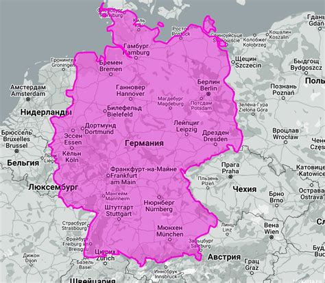 Карта Германии с городами Германия на карте мира Bigkarta Ru