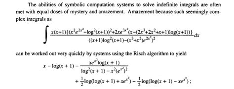 Calculus And Analysis Mathematica Integrate And Risch Algorithm