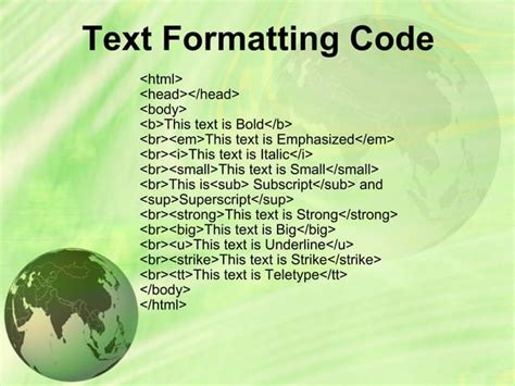 Introduction To Html PPT