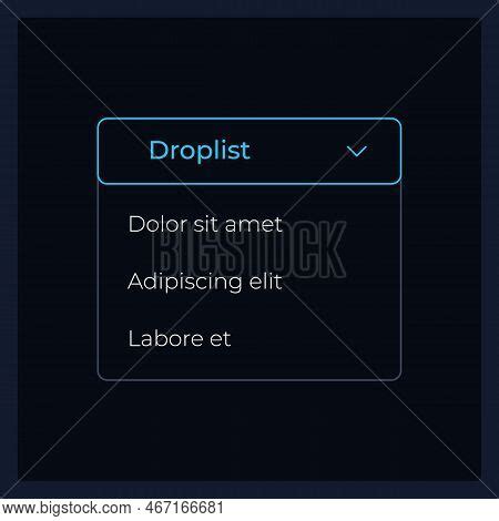 Activated Dropdown Vector Photo Free Trial Bigstock